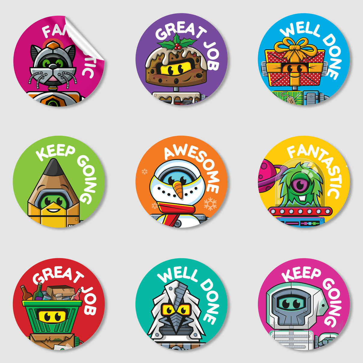 NumBots Encouragement Stickers – Maths Circle