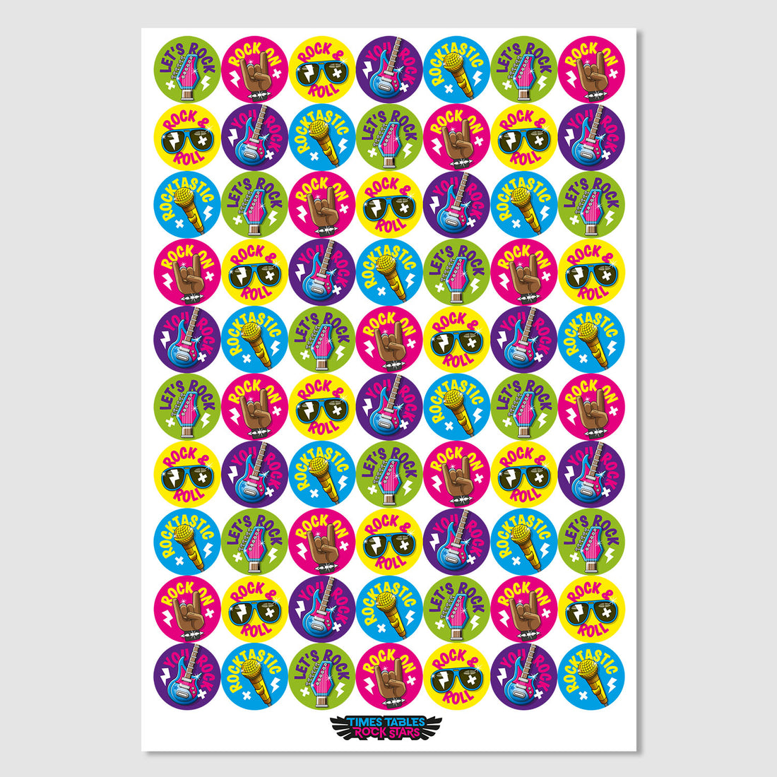Times Tables Rock Stars Sticker Sheet – Maths Circle